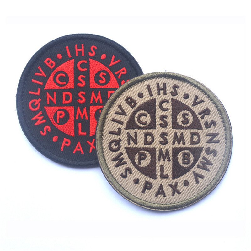 OEM Saint Benedict Cross Patch Burnt Bronze Catholic USA Tactical Badge ...