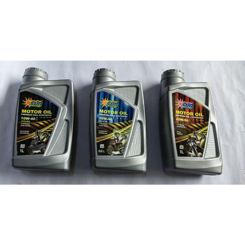 SUN RACING ENGINE OIL 4 STOKE FULL SYNTHETIC 10W-40/20W-50 | Shopee ...