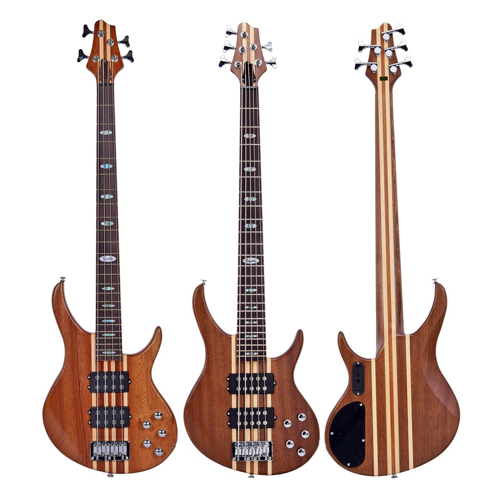4 string 24 fret connected body 5 string electric bass guitar | Shopee ...
