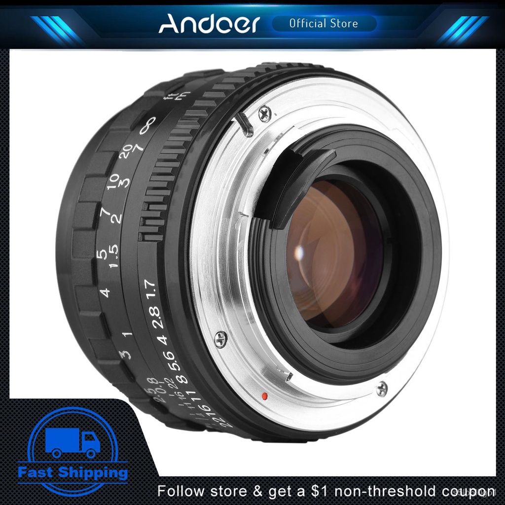 Andoer Pentax Camera Len 50mm F1.7 Large Aperture Camera Len MF Prime ...