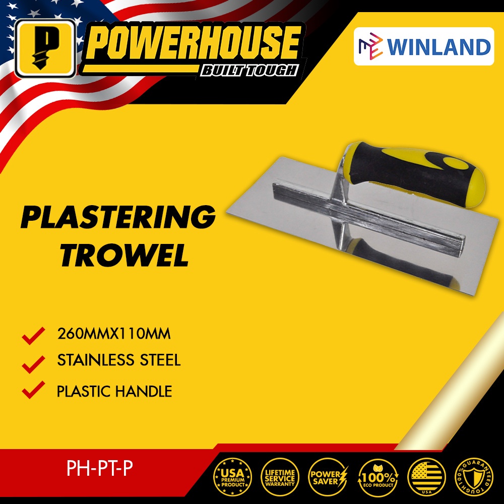 POWERHOUSE by Winland Stainless Steel Plastering Trowel Plain PH-PT-P ...