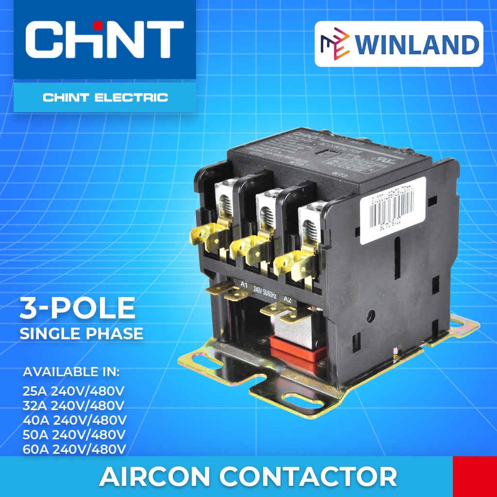 CHINT Definite Purpose Contactor 3 Pole / Aircon Contactor 25A, 30A ...