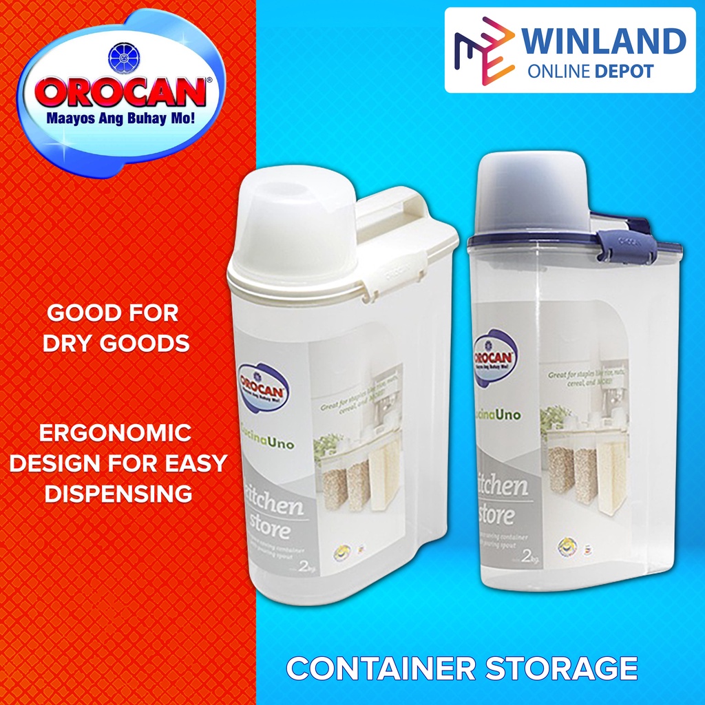 Orocan by Winland Cucina Uno Kitchen Storage 2kg Perfect for Cereal ...