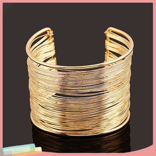 [LK] Gold/Silver Fashion Women's Multilayer Metal Wires Strings Open ...