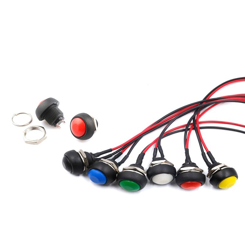 PBS-33B mini waterproof plastic momentary push button switch 12mm ...