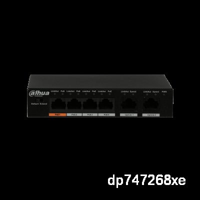 Dahua POE Switch 4CH PFS3006-4ET-60 4-Port Fast Ethernet PoE Switch ...
