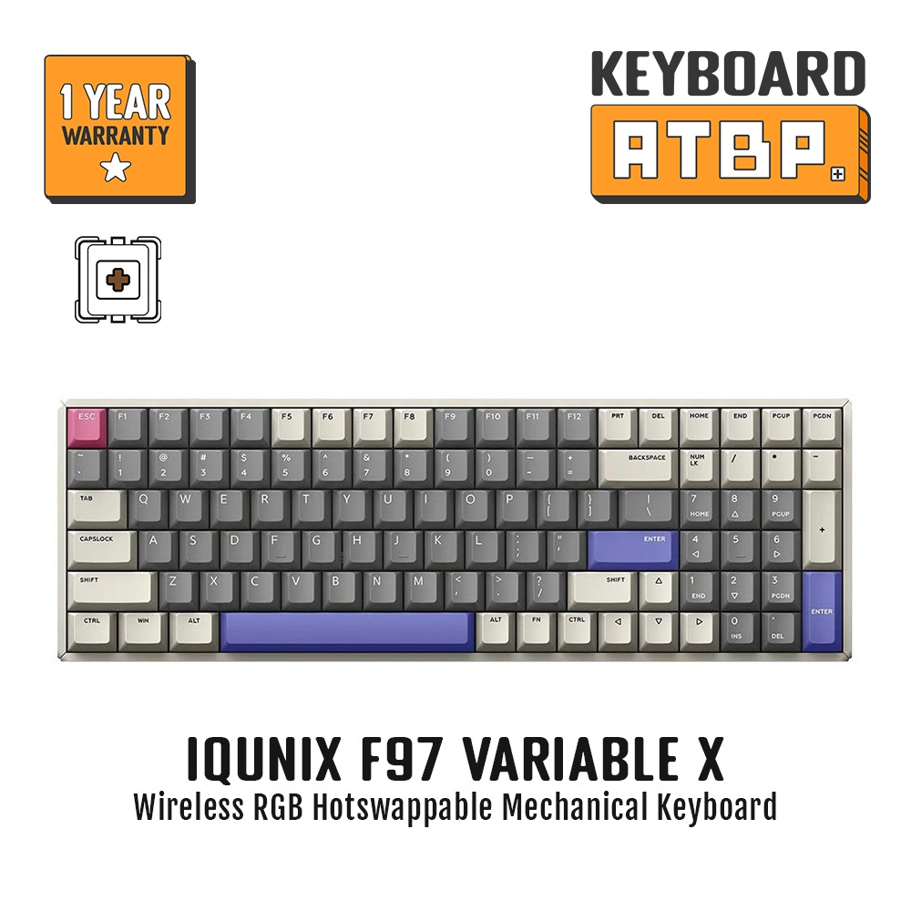iQUNIX F97 Variable X Wireless RGB Hotswappable Mechanical Keyboard ...