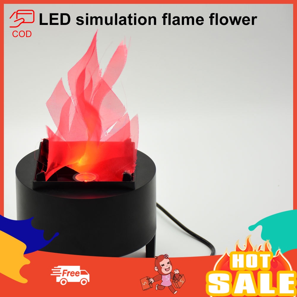 Tworsen LED Fake Fire Flame Lamp Torch Light Halloween Bar | Shopee ...