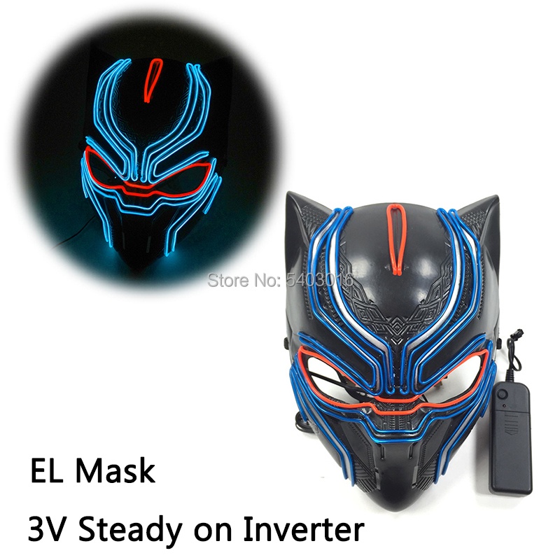 New Style Halloween EL Wire Glowing Mask LED Light up Masks for Gifts ...