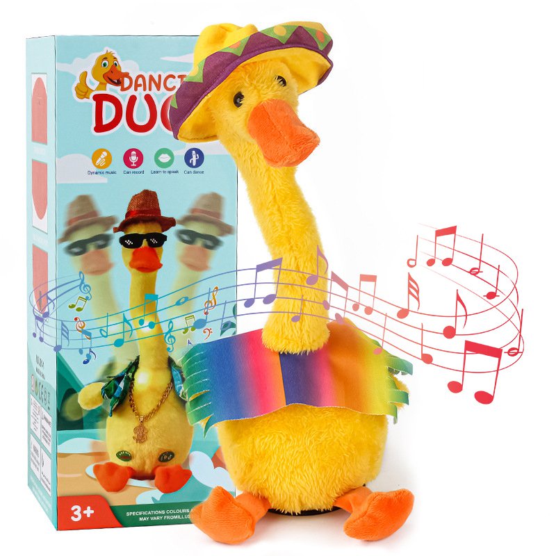 Custom Baby Soft Stuffed Animals Musical Repeat Duck Talk Speaking ...