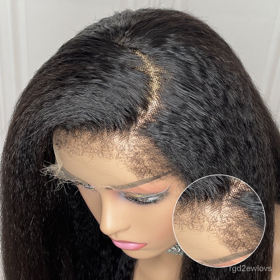 Kinky Edges Natural Hairline HD Lace Front Wig Kinky Straight Curly ...