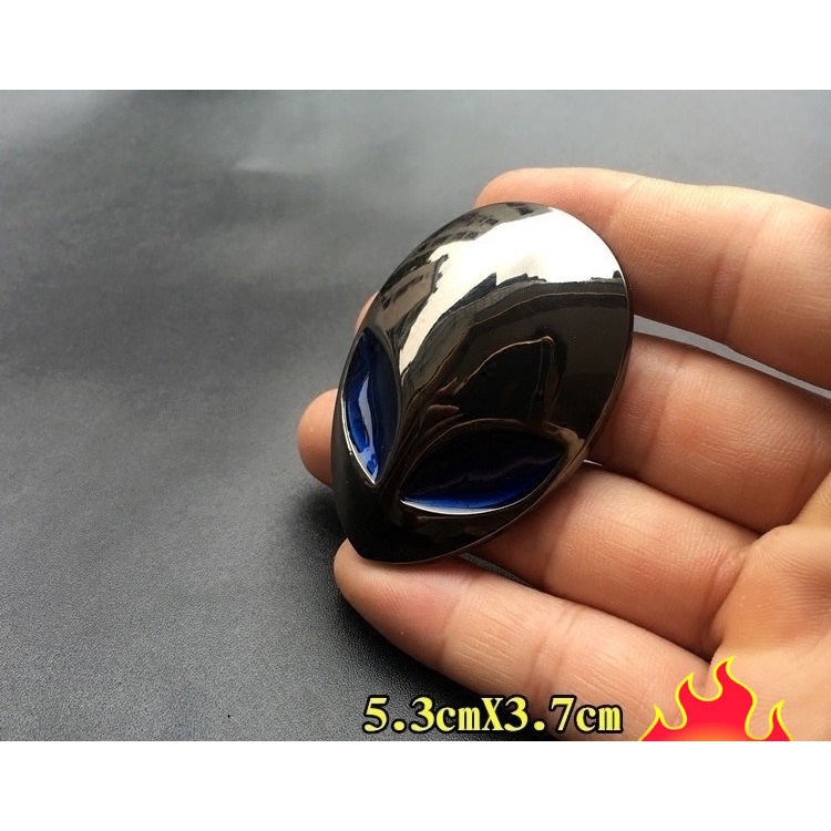 1 Pcs High Quality Metal 3D Alienware Alien Head Auto Sticker Vinyl ...
