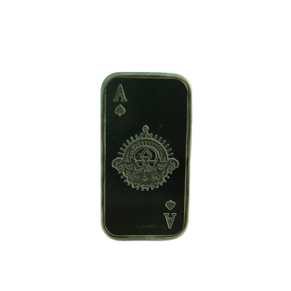 1 Gram Silver Ace Of Spades Card Bar Custom Challenge Coin Coin Slab ...