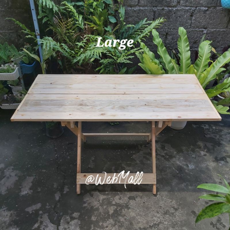 Wooden Table Quality Palochina Wood Foldable Cross Legs | Shopee ...