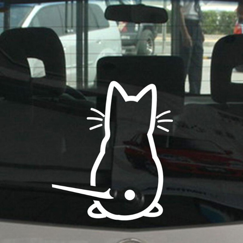 Funny Moving Tail Cat Dog Car Sticker Window Wiper Decals Rear ...
