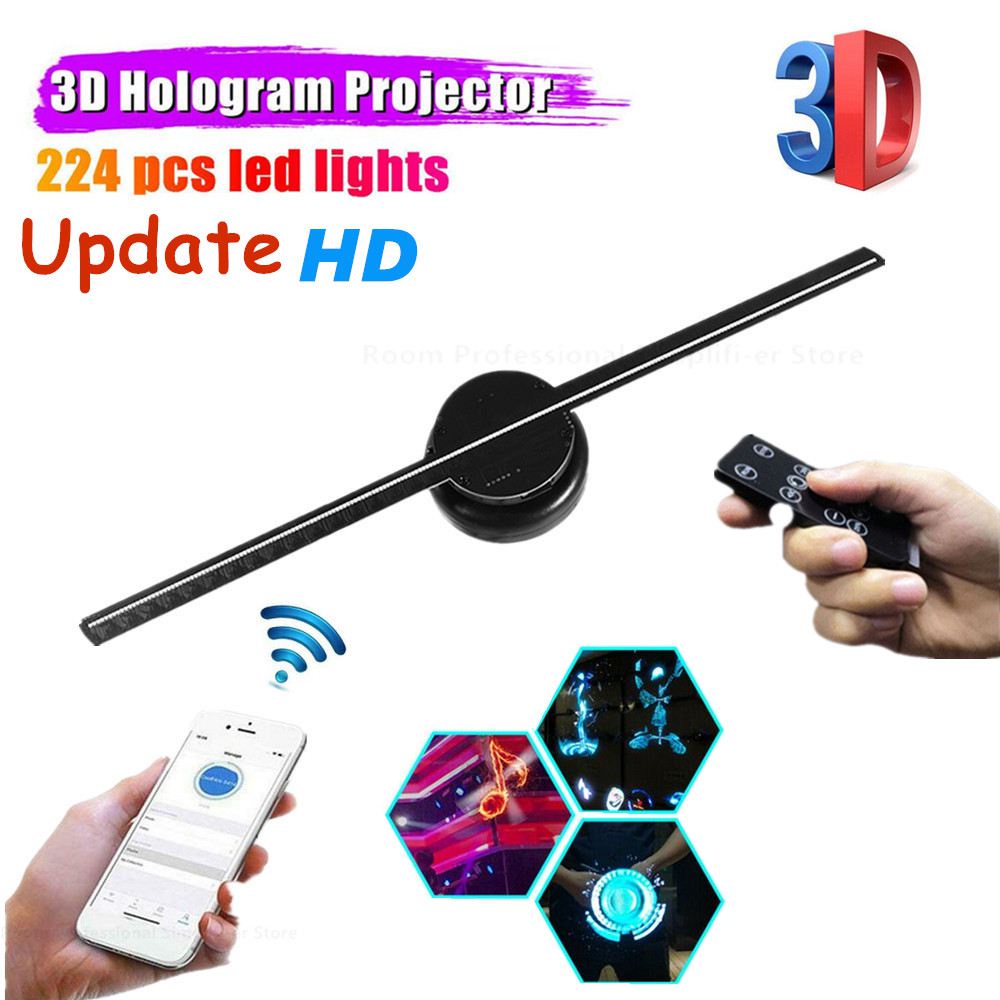 Wifi 3D Hologram Projector Advertising Display LED Holographic Fan ...