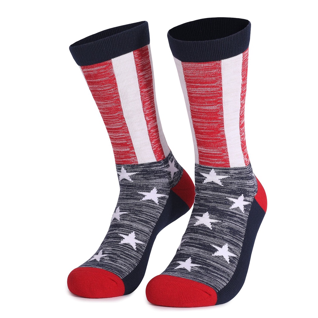 American flag theme. This patriotic sock is made by combining the ...