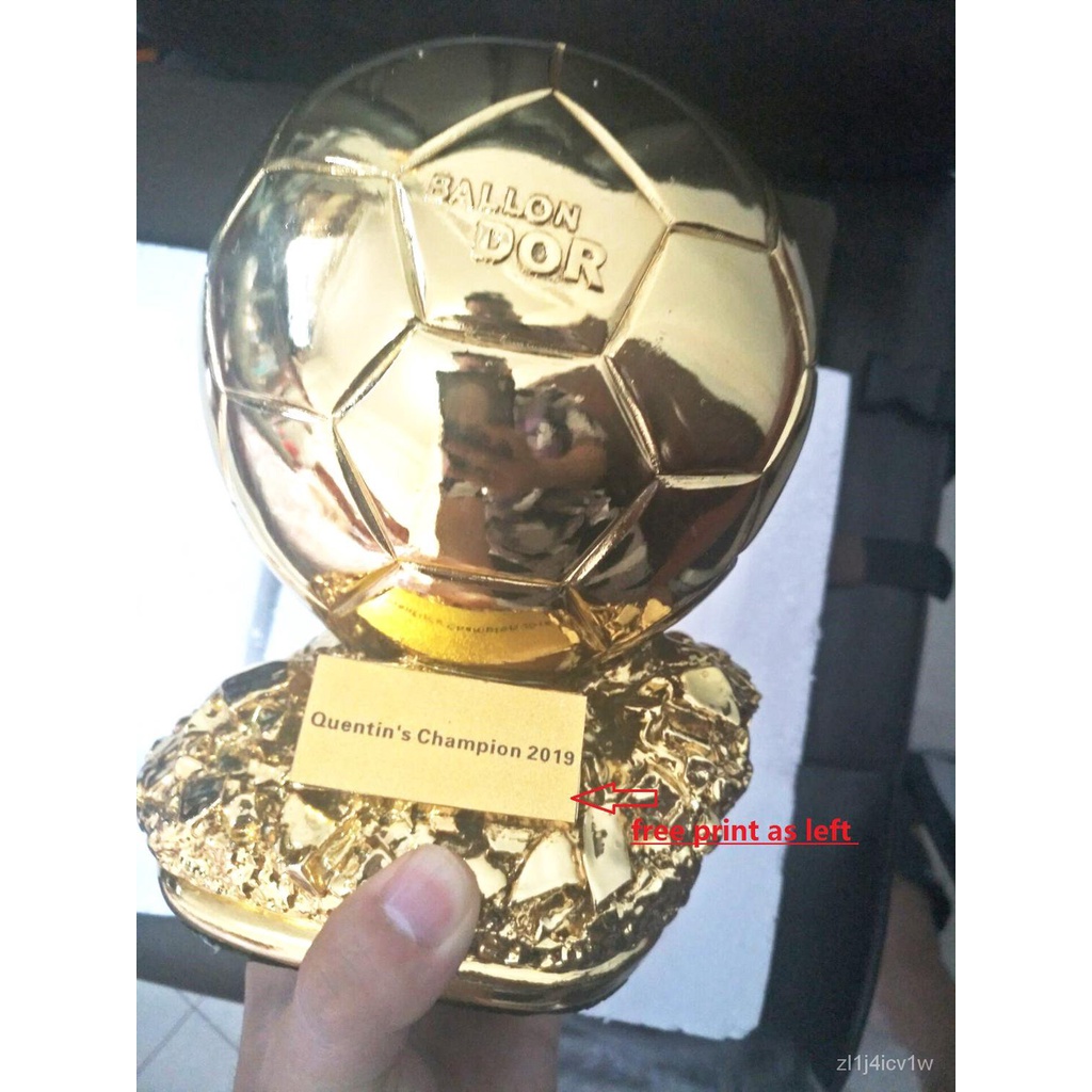 golden ball trophy Ballon D'OR Trophy 1:1 free print Golden Soccer Ball ...
