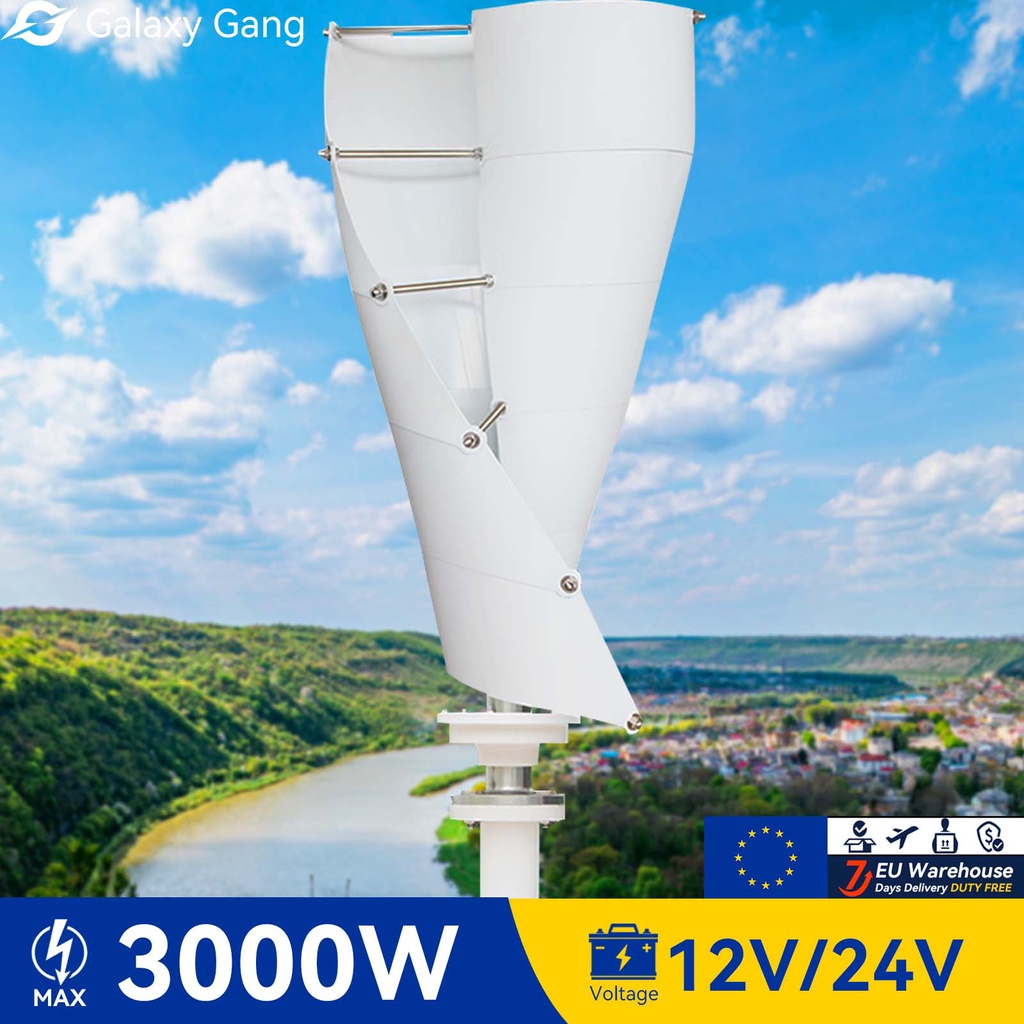 Galaxy Gang Vertical Wind Turbine Generator 3000W 3kw 12v 24v 48v ...