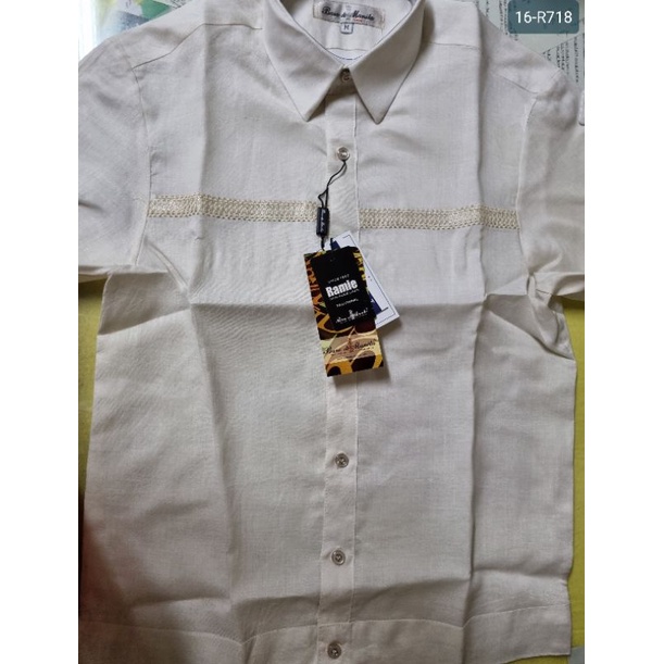 Baro de Manila Shirt jack Gusot Mayaman (Cream) (white) | Shopee ...