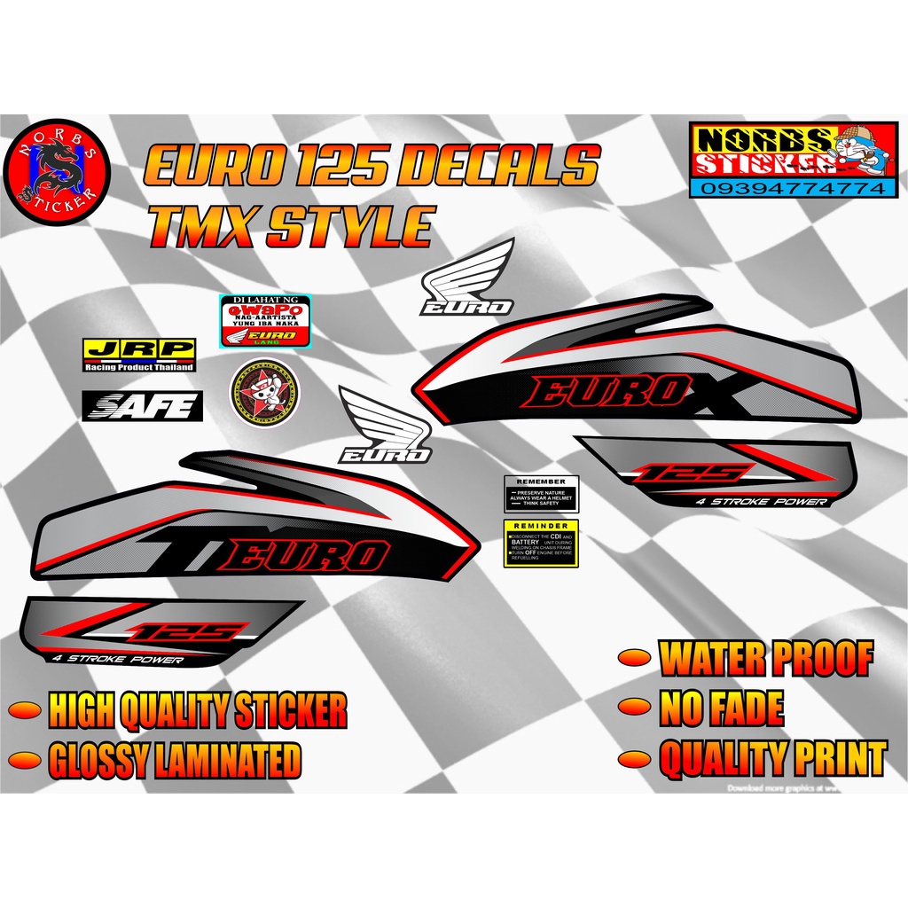 EURO'125 DECALS TMX STYLE | Shopee Philippines