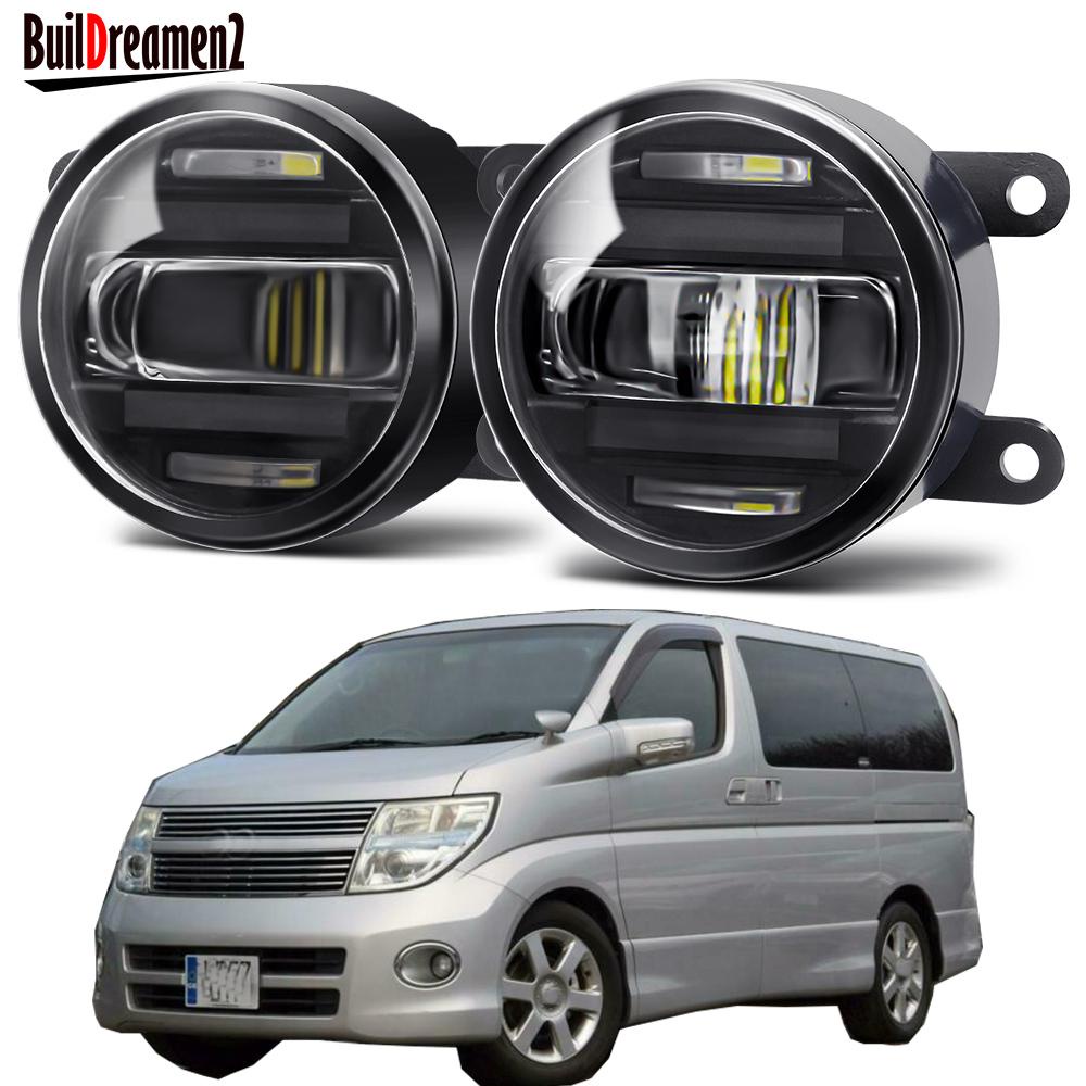 2IN1 Design Car Front Fog Light Assembly DRL For Nissan ELgrand E51 ...