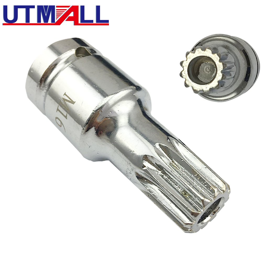 Heavy Duty M16 XZN Spline Hollow Socket Bit Transmission Gearbox Tool ...