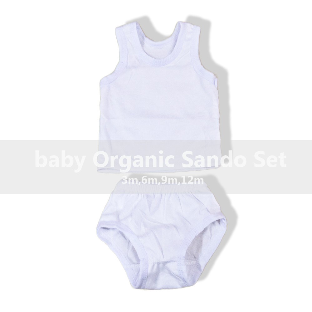 ♀Mommybuy Plain White Baby Organic Sando Set BU01 | Shopee Philippines