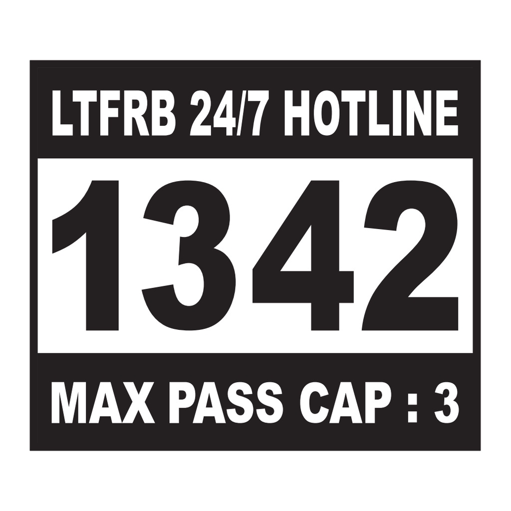 ☁LTFRB 24/7 Hotline Sticker/Decal Set - New Format | Shopee Philippines