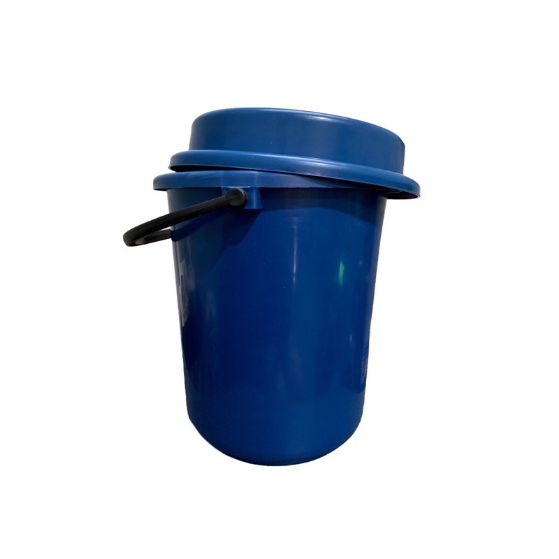 6-Gallon Dark Blue Pail with Cover and Plastic Handle (MDB) | Shopee ...