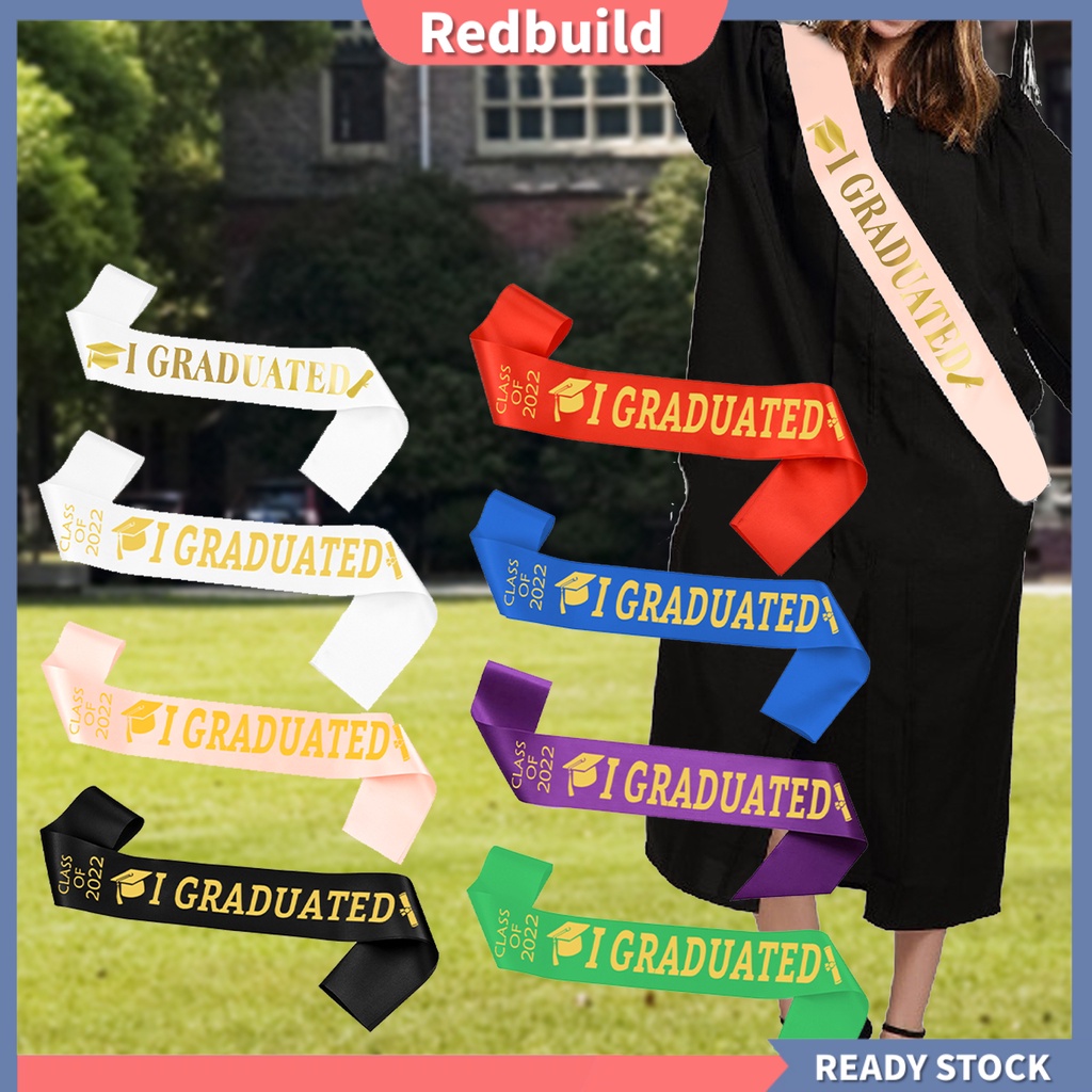 (redbuild) Portable Graduation Sash Glittered Tiara Prom Sash Letter ...
