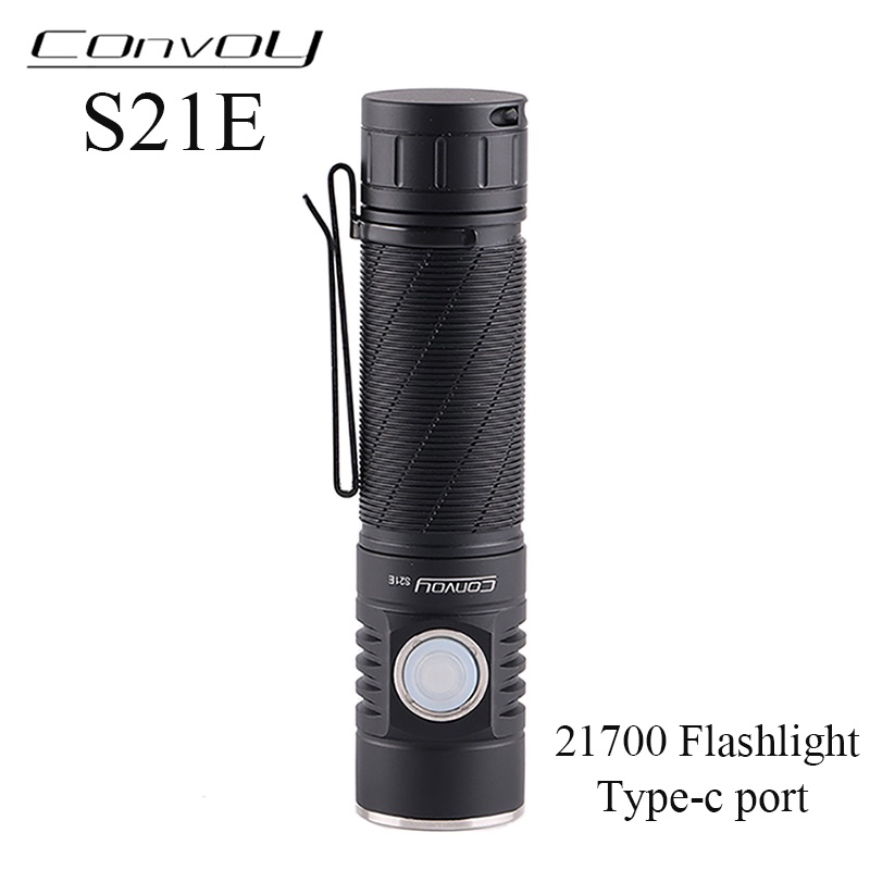 Convoy S21E 519A Led Flashlight Type-c Charging port 21700 Lantern ...