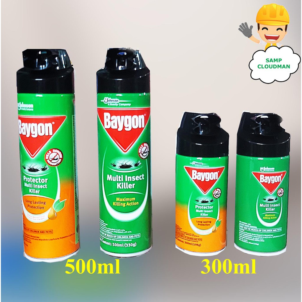 Baygon Multi-Insect Aerosol Spray 300ml or 500ml Mosquito, Cockroach ...