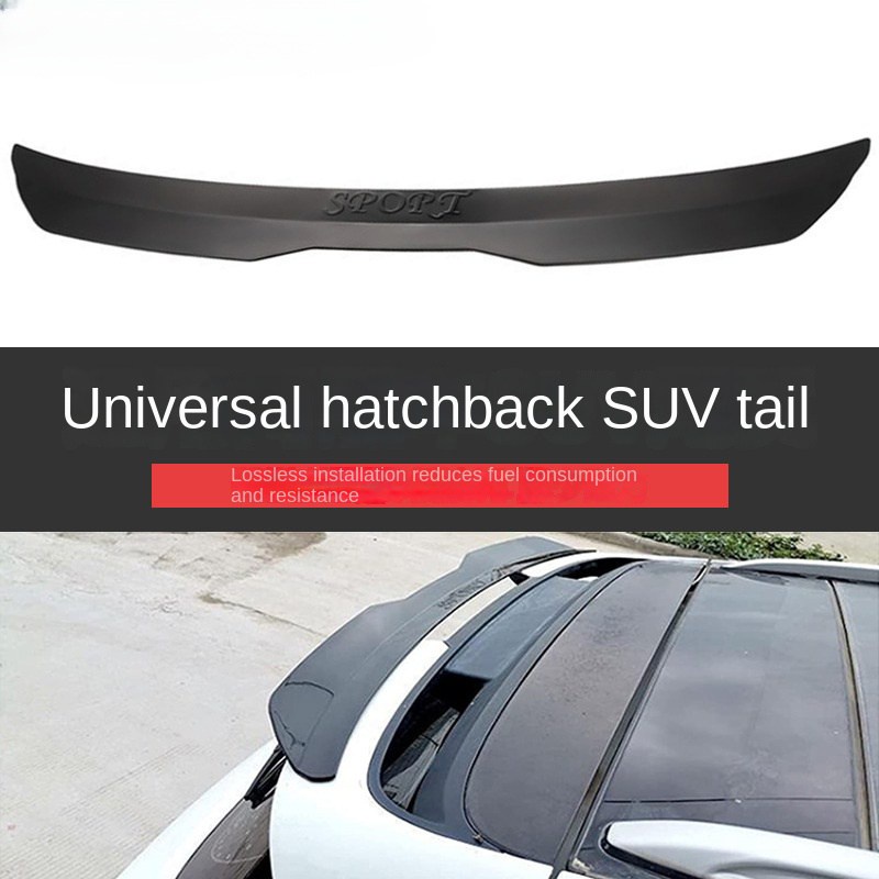 Car Universal Roof Spoiler Tail Universal Two Box Rear Wing Stick-on ...