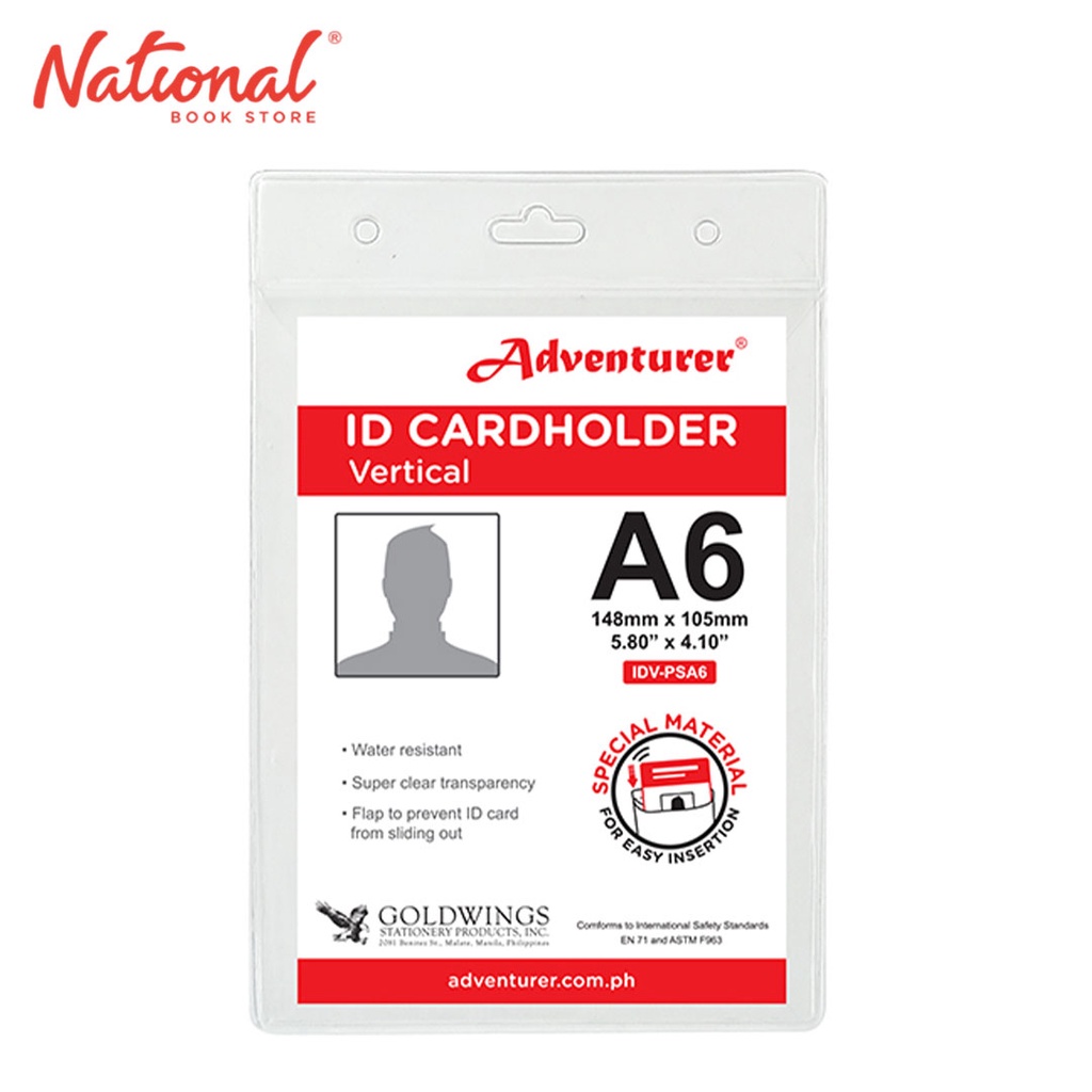 Adventurer ID Jacket Vertical A6 182x120mm IDV-PSA6 - School & Office ...