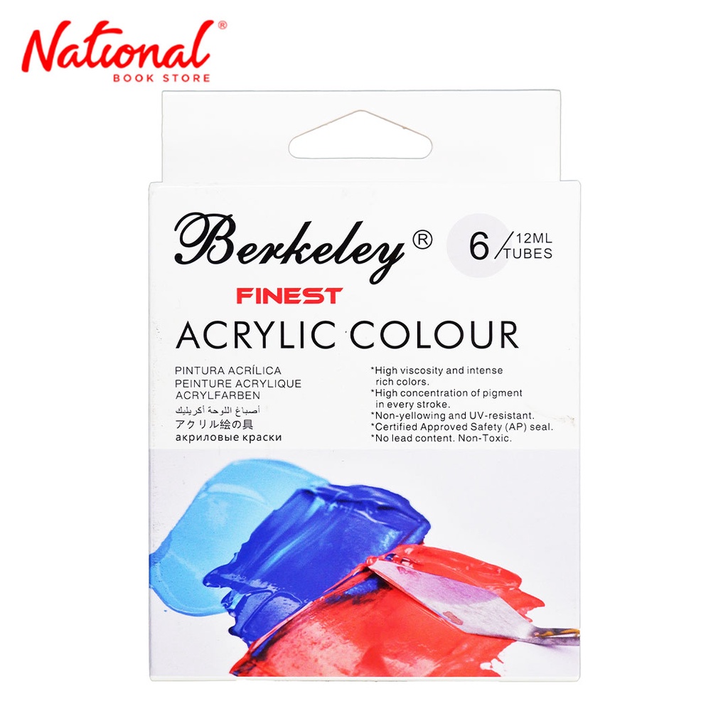 Berkeley Acrylic Color 6 Colors 12ml - Art Supplies | Shopee Philippines