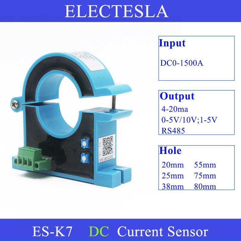 ⁂dc Current Sensor 4 To 20ma Rs485 Hall Open Loop Split Core Transducer 10a 20a 100a 200a 20mm