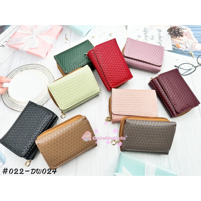 Korean Style Best-selling Trifolds Wallet Women's Wallet Woven Pattern ...