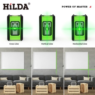 HILDA Laser Level Meter 2-Lines Cross Green Level Laser Horizontal ...