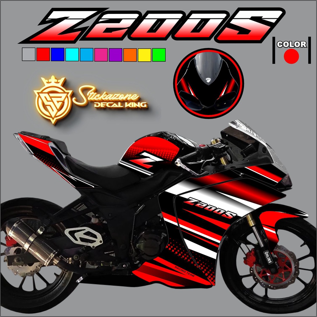 MOTORSTAR Z200s FULL DECALS PRINTED LAMINATED STICKER DESIGN | Shopee ...
