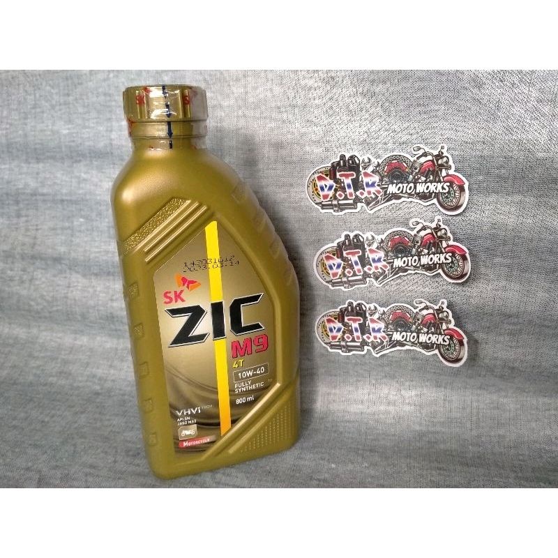 Original Zic M9 4T 10W-40 Fully Synthetic Motorcycle Engine Oil 1Liter ...
