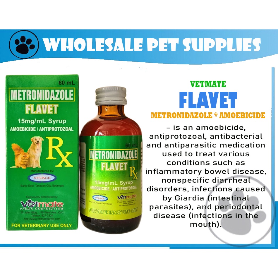 Papi Flavet Amoebicide/Antiprotozoal (15ml for cats and dogs) | Shopee ...