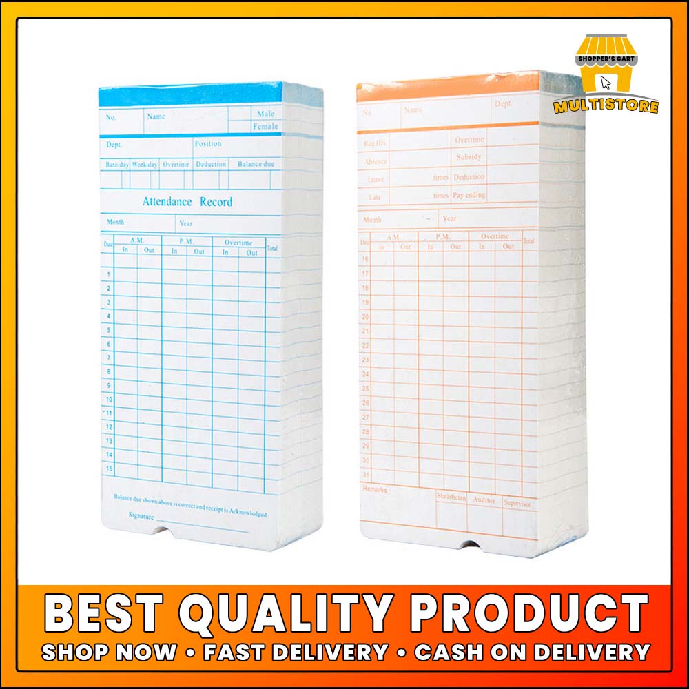 [SALE] Time Clock Recording Card 100pcs/pack Monthly Time Cards (2 ...