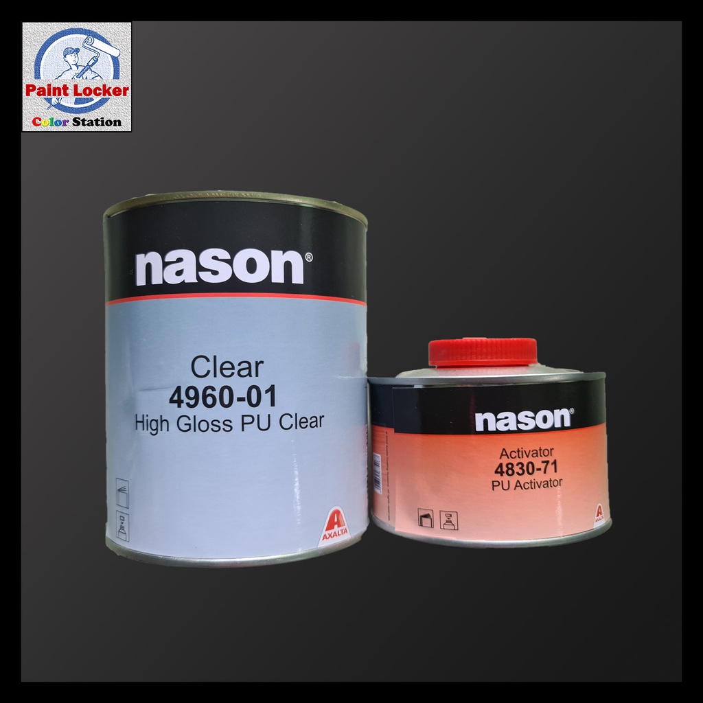 Nason High Gloss PU Clear 4960-01 Topcoat with Activator - 1 Liter ...