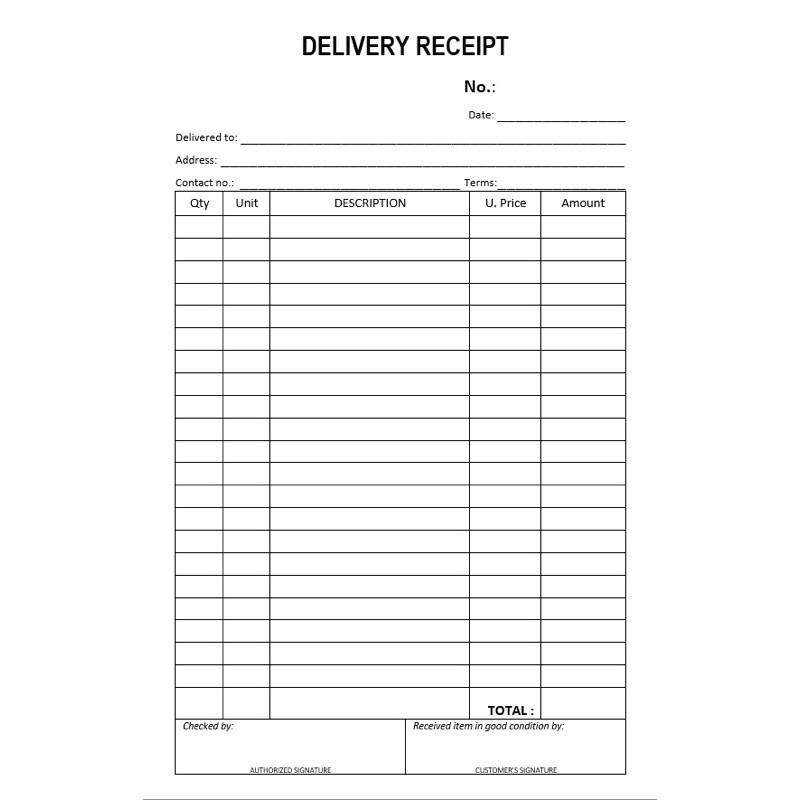 ♙BIG SIZE CARBONIZED GENERIC RECEIPTS / Delivery Receipt / Sales ...