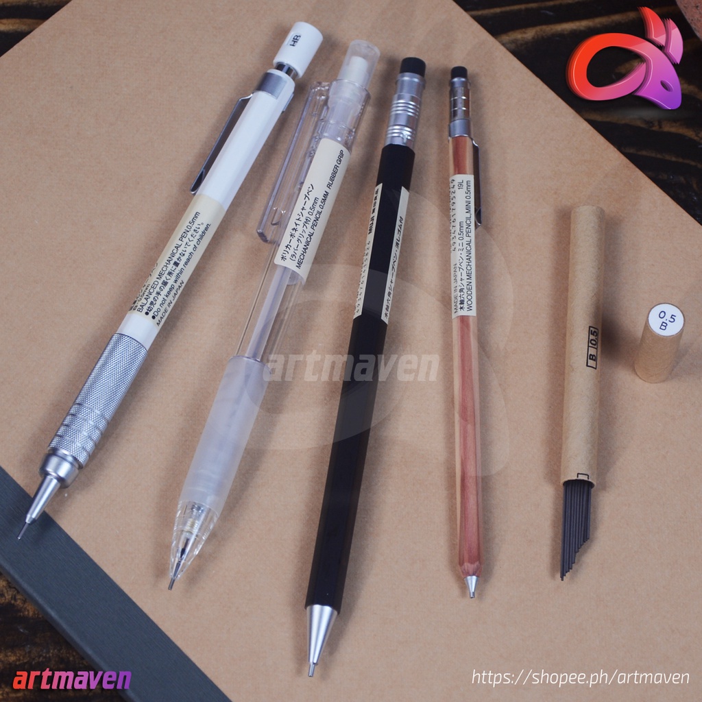 ﹍Muji Mechanical Graphite Pencil Refillable With 0.5mm Lead | Shopee ...