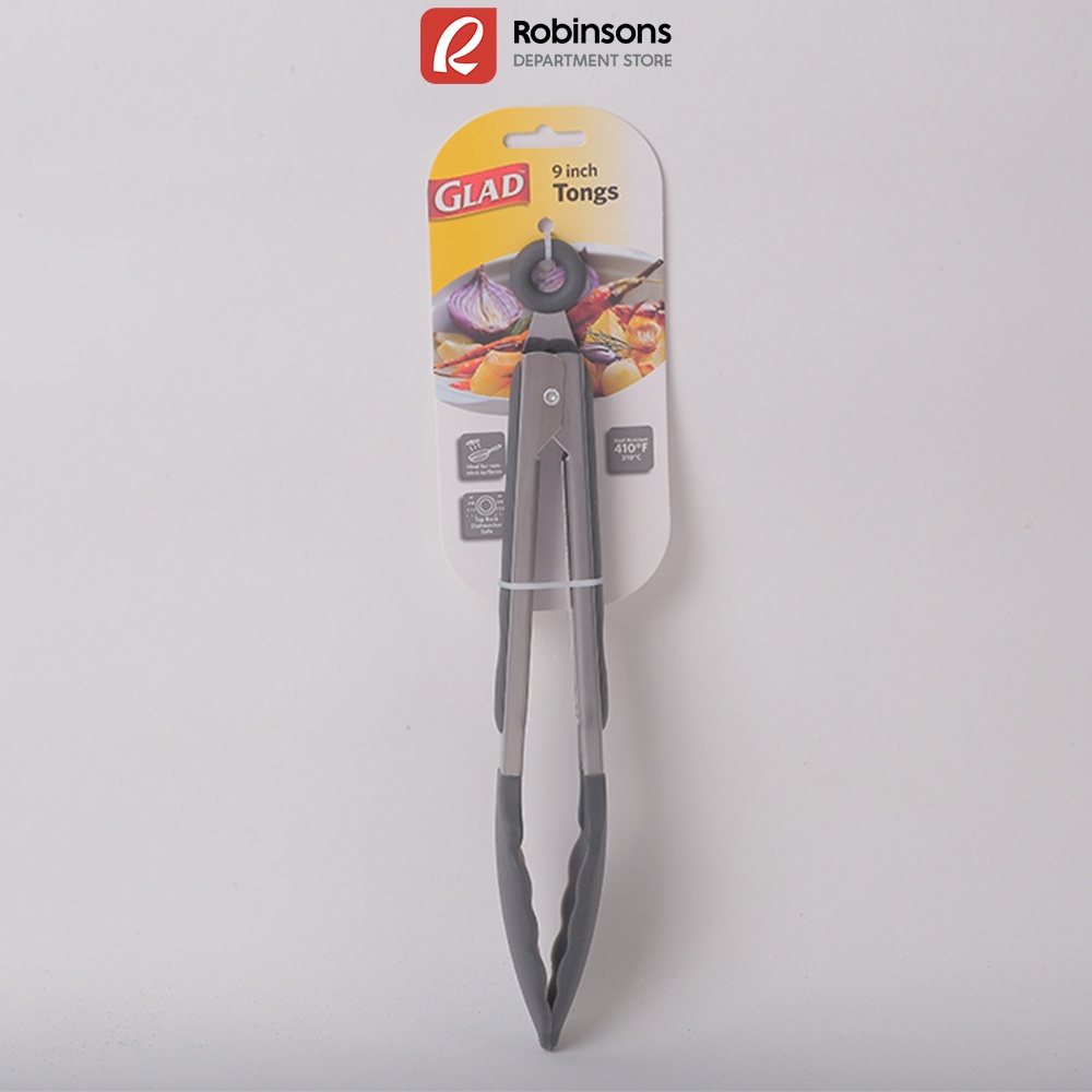 Glad Silicone Tongs Gray 9in | Shopee Philippines