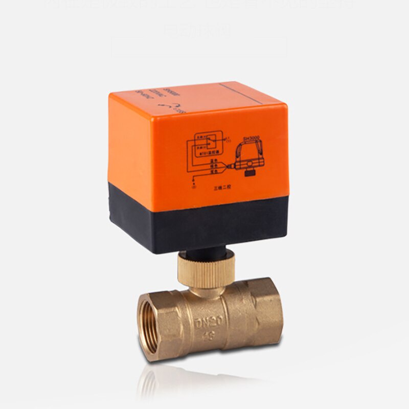 Dn15 Dn20 Dn25 Electric Motorized Brass Ball Valve Dn20 Ac 220v 2 Way 3