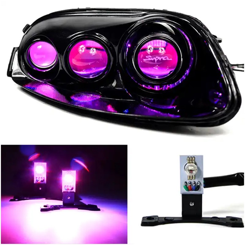 Auto Headlight Projector Led Devil Eye Demon Eye Lamp Multicolor LED ...