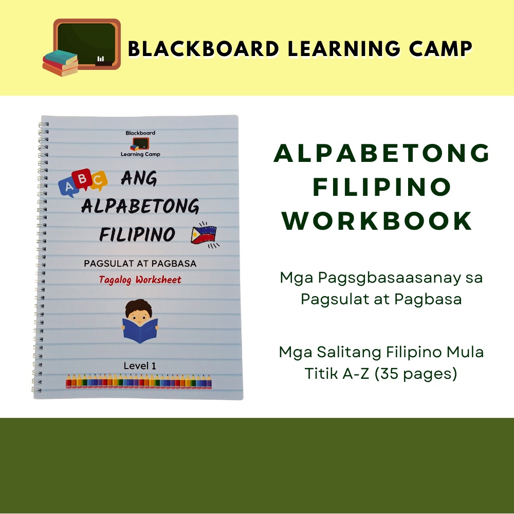 Alpabetong Filipino Workbook (Tagalog Worksheet) | Shopee Philippines